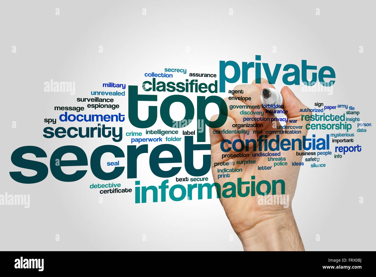 Top secret concept word cloud background Stock Photo - Alamy