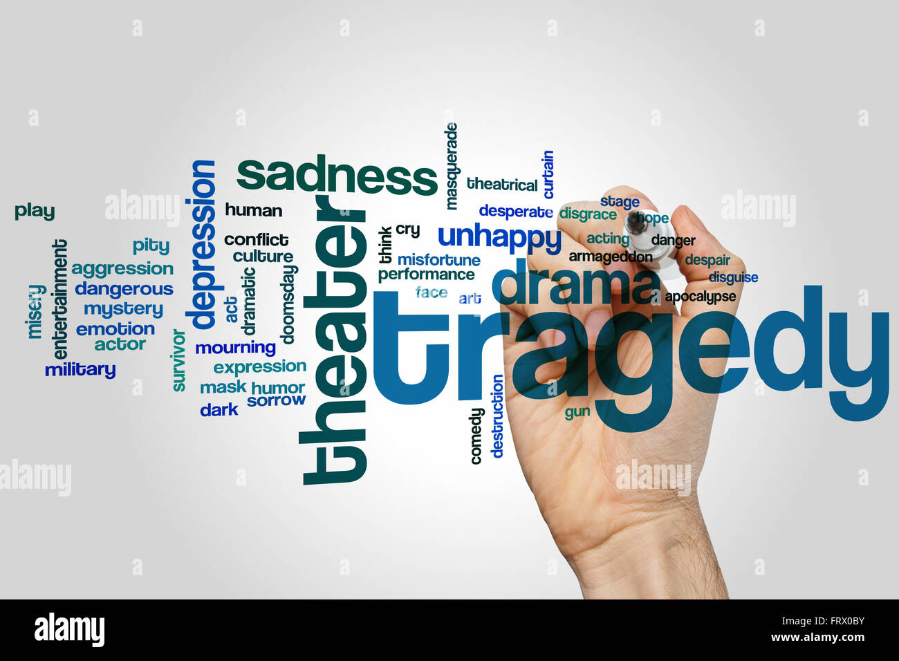 Tragedy concept word cloud background Stock Photo - Alamy