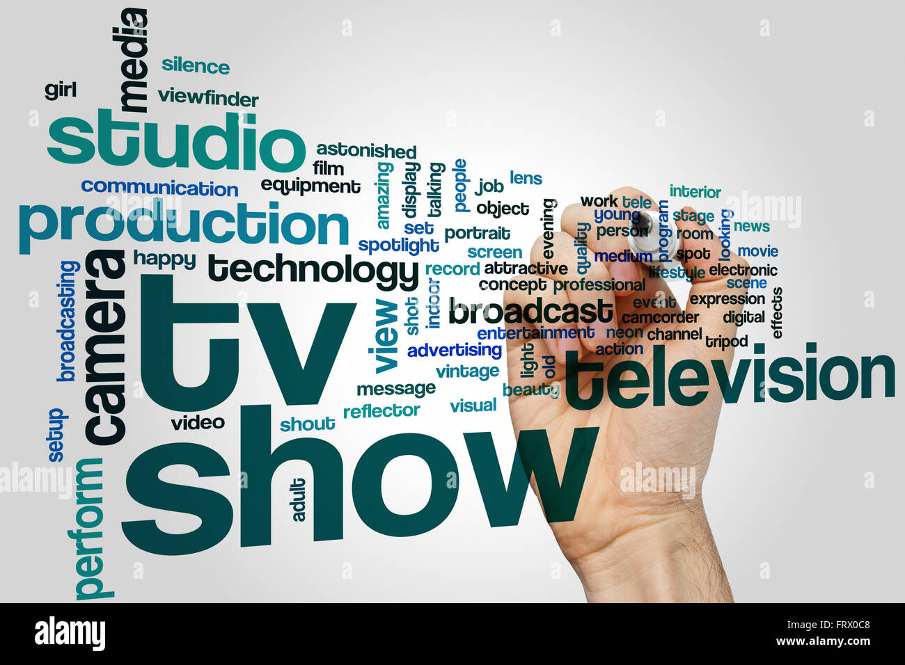 TV show word cloud concept Stock Photo - Alamy