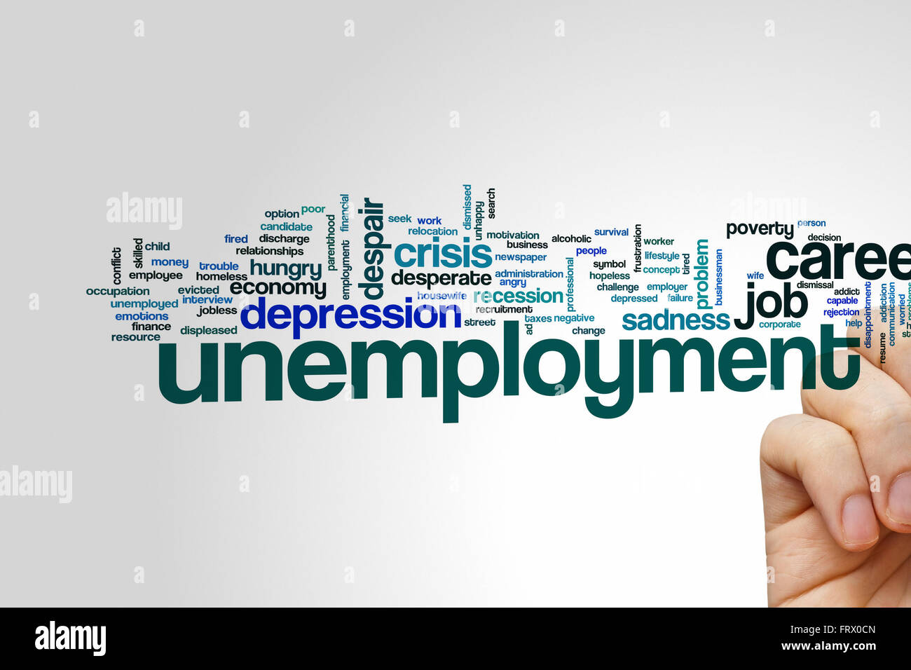 Unemployment concept word cloud background Stock Photo - Alamy