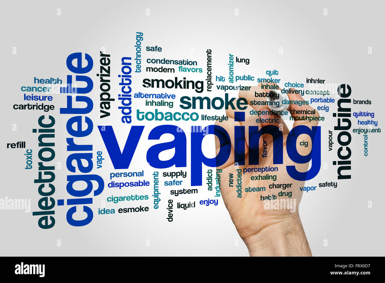 Vaping concept word cloud background Stock Photo - Alamy