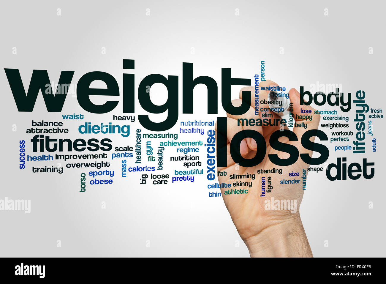 Weight loss concept word cloud background Stock Photo - Alamy