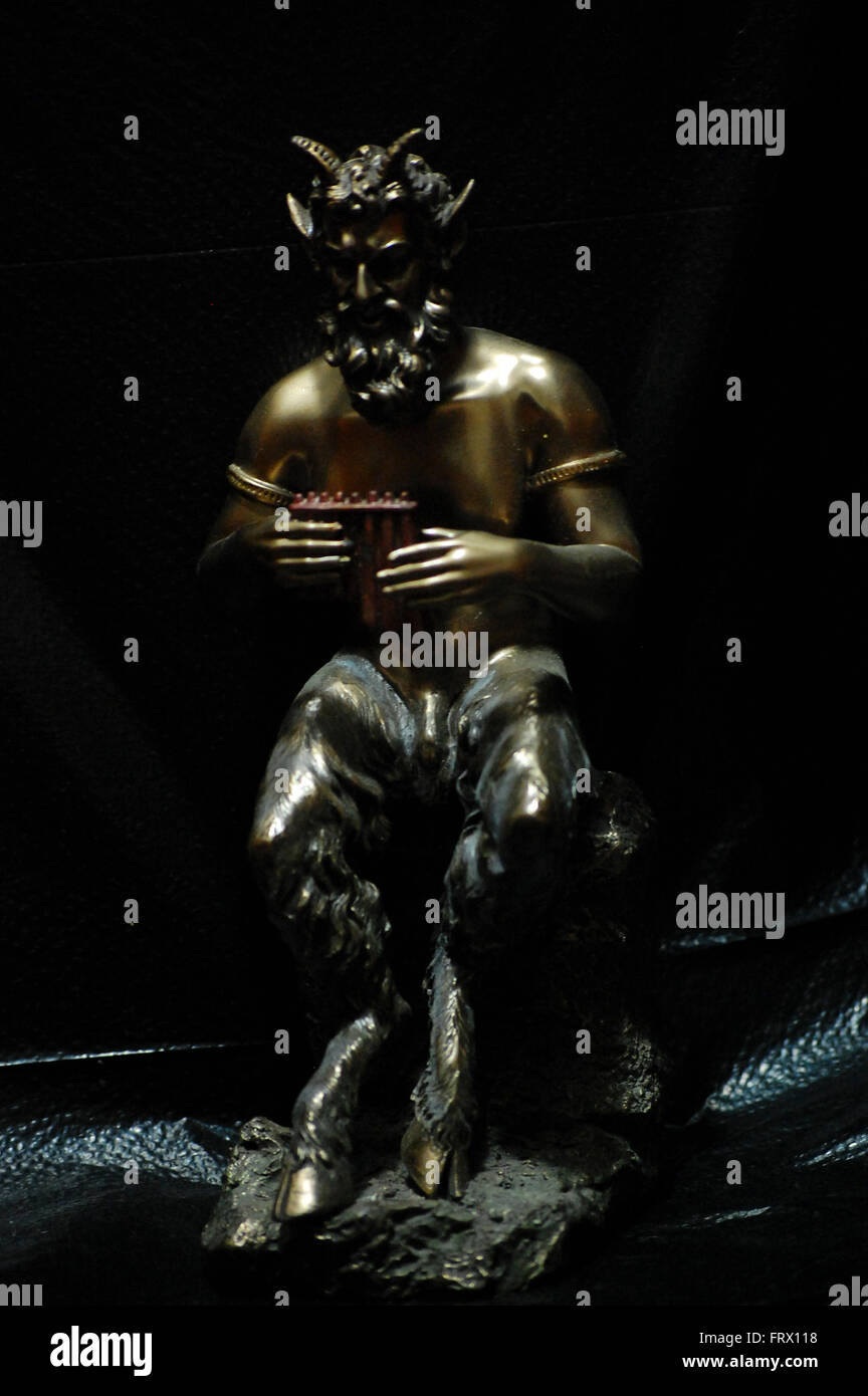 A picture of a statue of Pan the god Stock Photo - Alamy