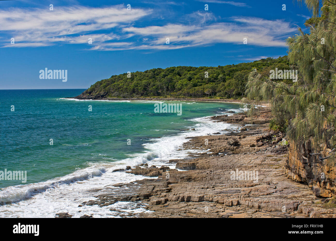 noosa beach scene australia Stock Photo - Alamy