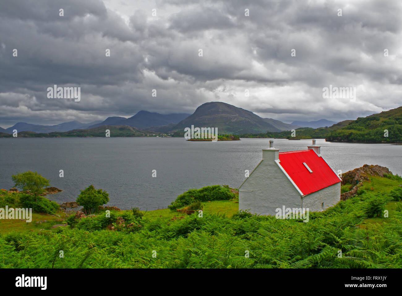 famous red cottage at Torridon, scotland UK Stock Photo - Alamy