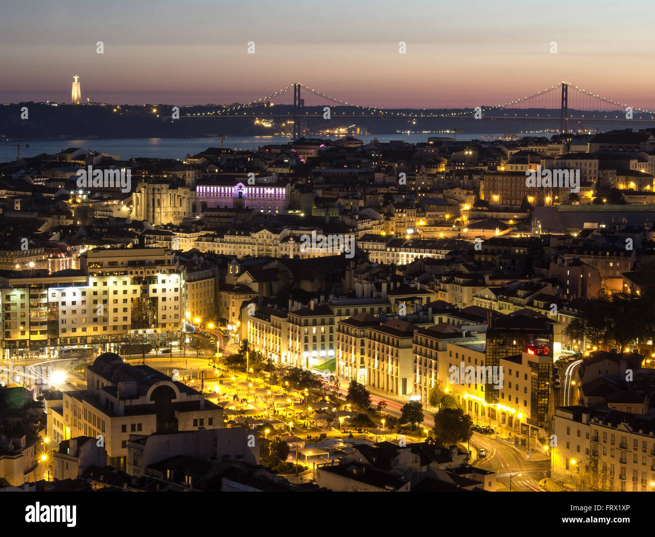Portugal lisbon view cristo hi-res stock photography and images - Alamy
