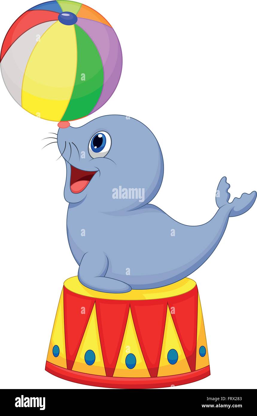 Circus seal balance Stock Vector Images - Alamy