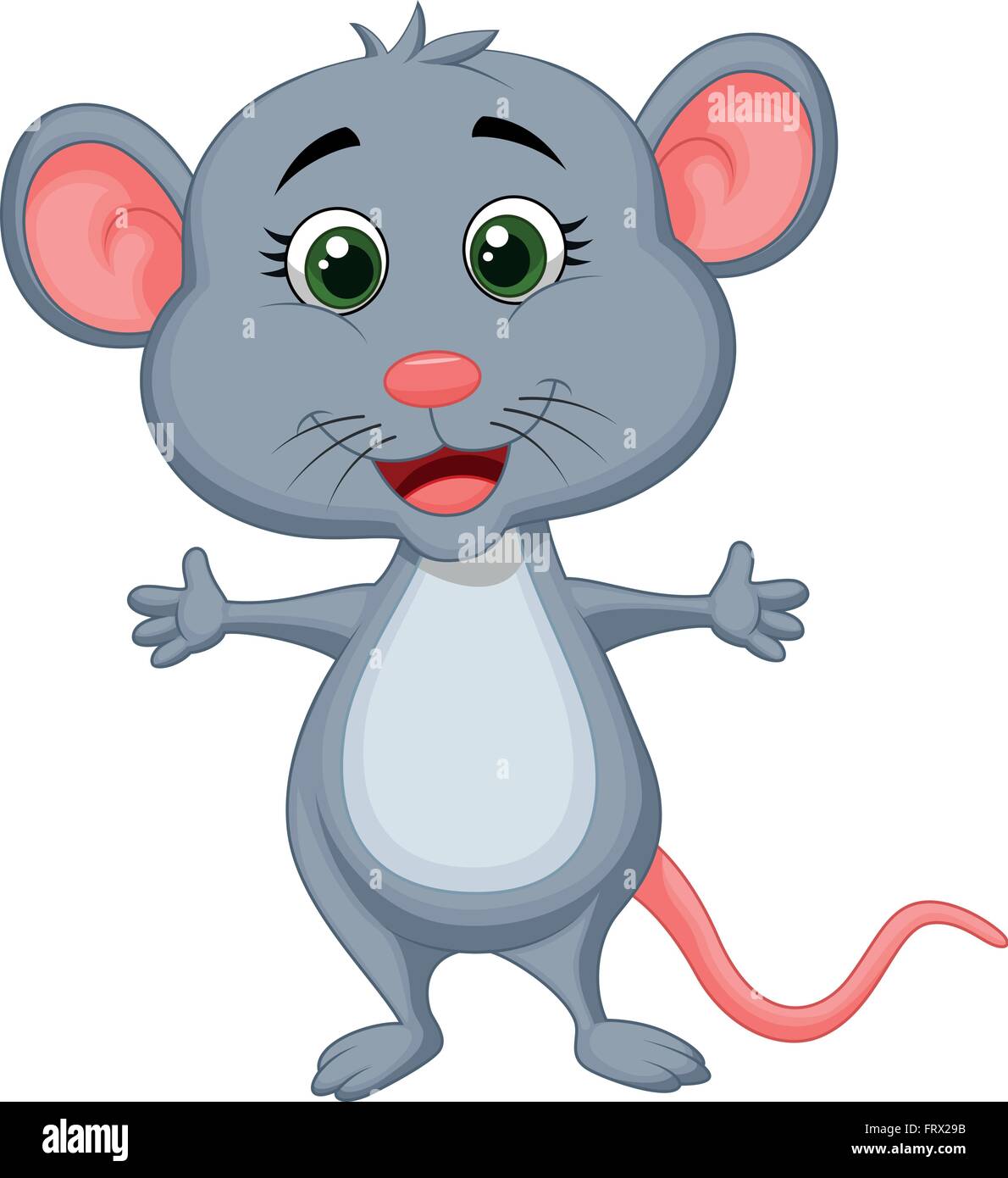 Cartoon waving mouse Cut Out Stock Images & Pictures - Alamy