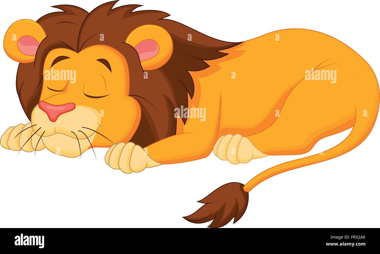 Sleeping lion drawing hi-res stock photography and images - Alamy