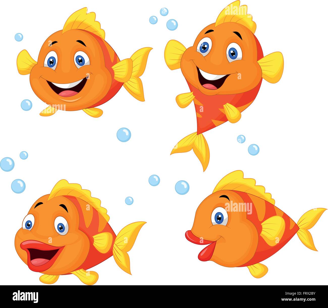 Cute fish cartoon collection set Stock Vector Image & Art - Alamy