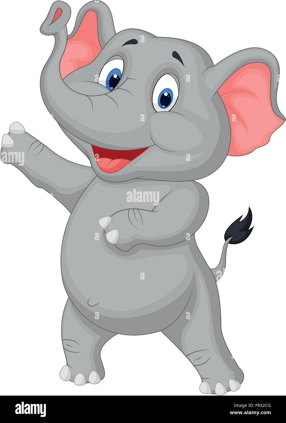 Cute elephant cartoon presenting Stock Vector Image & Art - Alamy