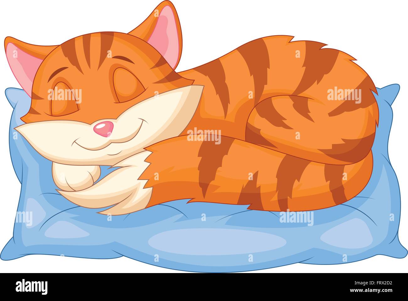 Cat Cartoon Sleeping Stock Vector Image And Art Alamy