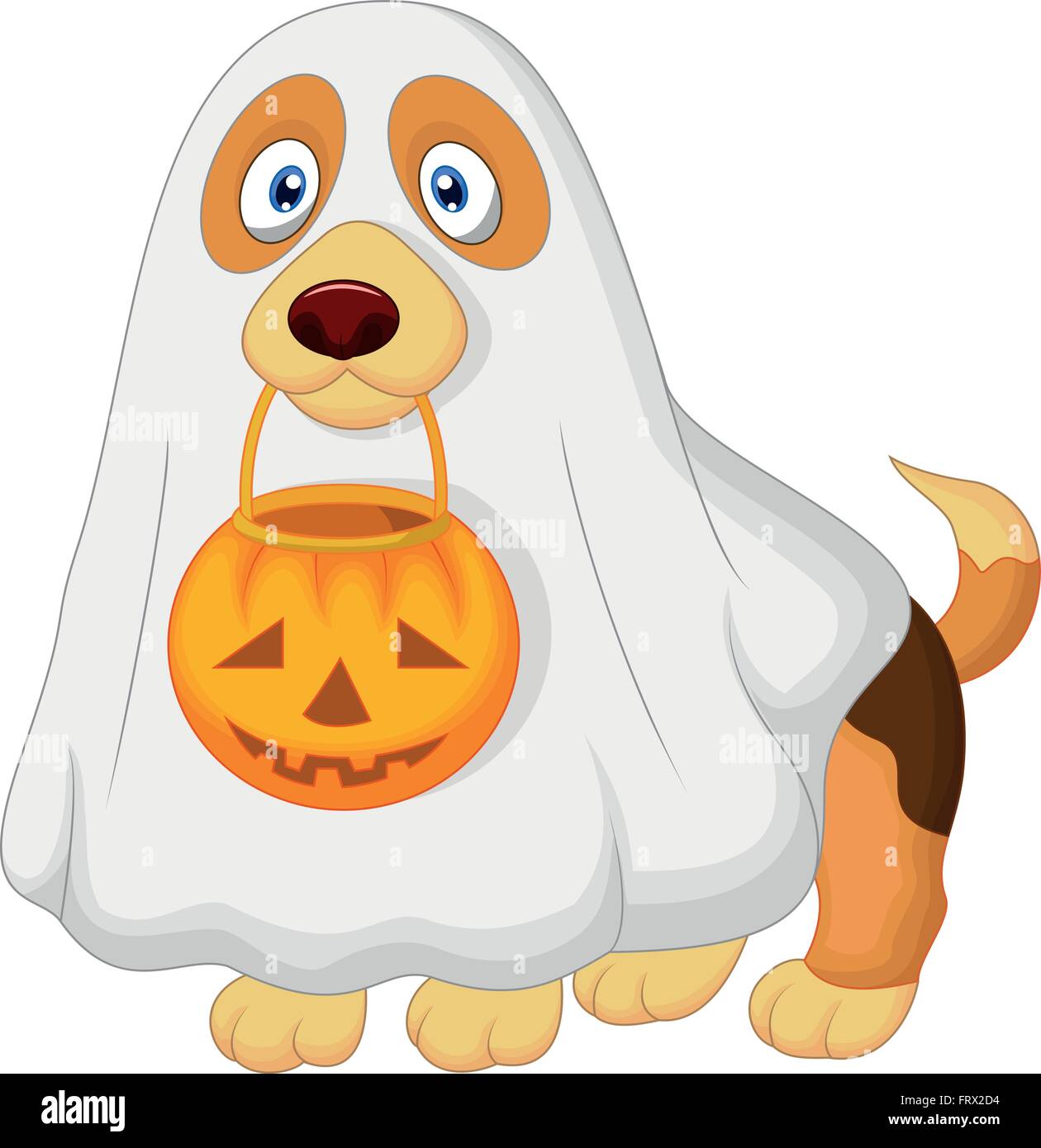 Dog dressed up as a spooky ghost Stock Vector Image & Art - Alamy