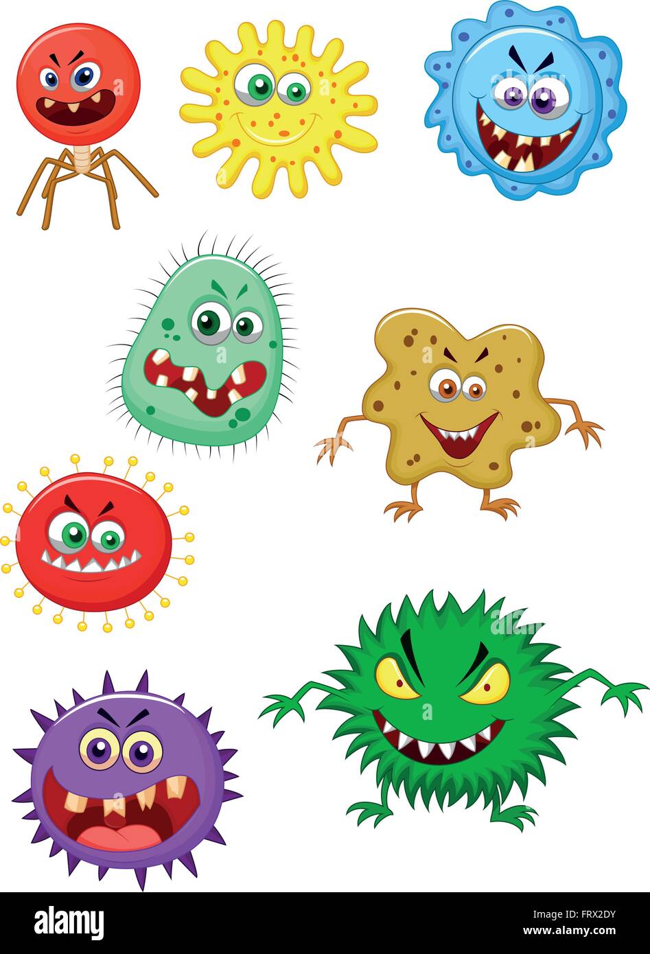 Virus cartoon collection Stock Vector Image & Art - Alamy