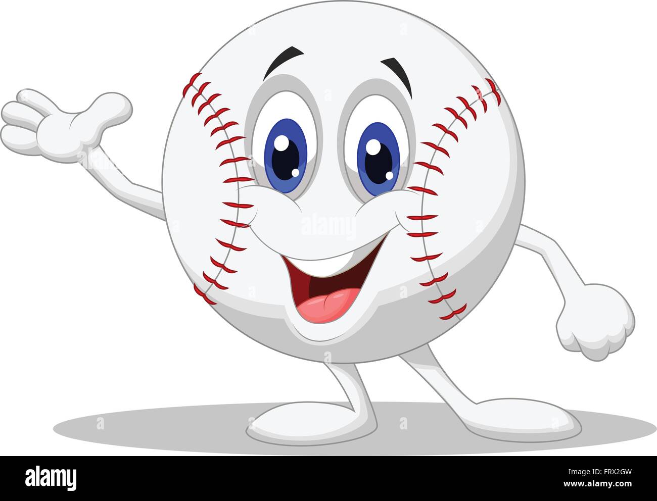 Cute baseball cartoon presenting Stock Vector Image & Art - Alamy