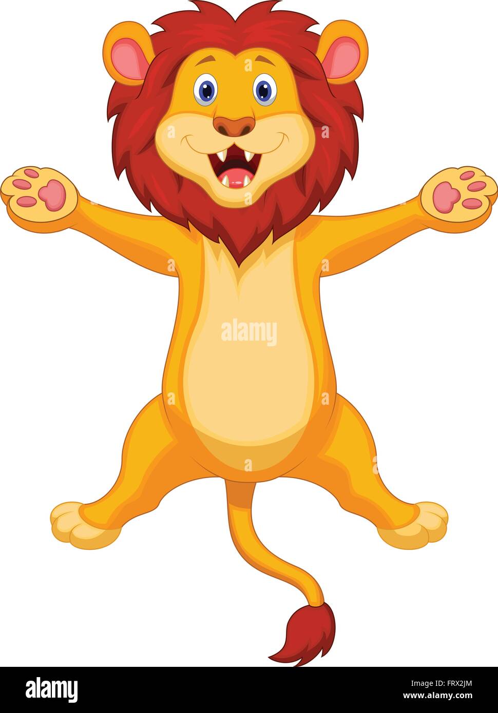 Happy lion cartoon Stock Vector Image & Art - Alamy