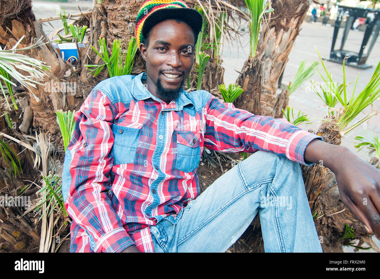 Young man in First Street, CBD, Harare, Zimbabwe Stock Photo - Alamy