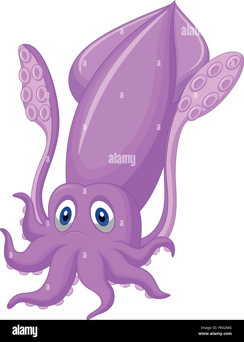 Cute squid cartoon Stock Vector Image & Art - Alamy