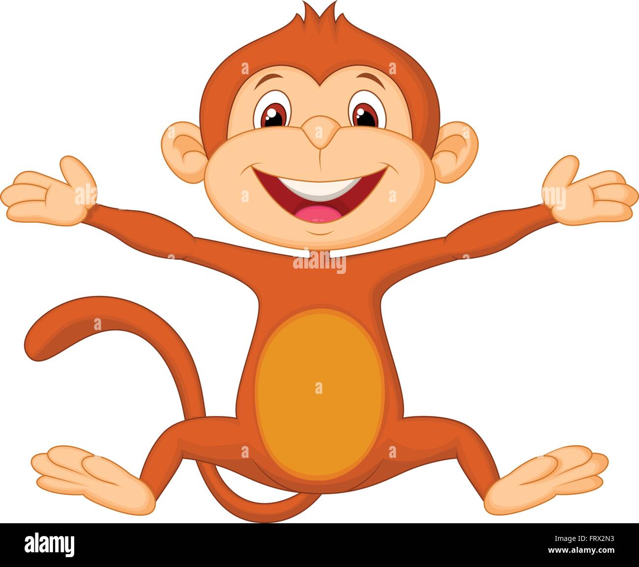 Happy monkey cartoon Stock Vector Image & Art - Alamy