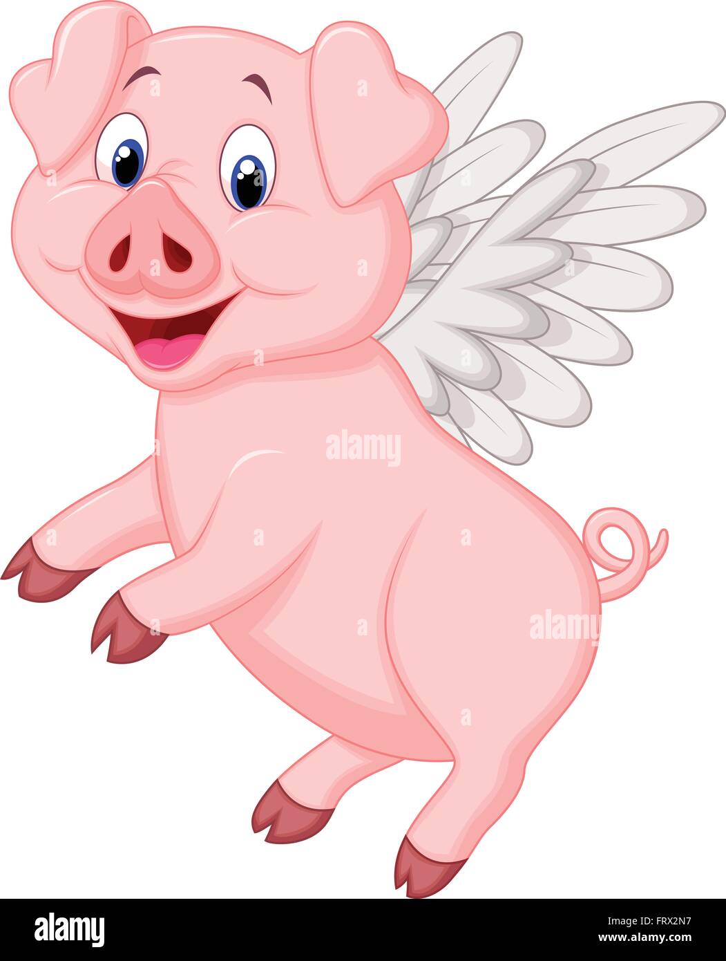 Flying Pig Cartoon