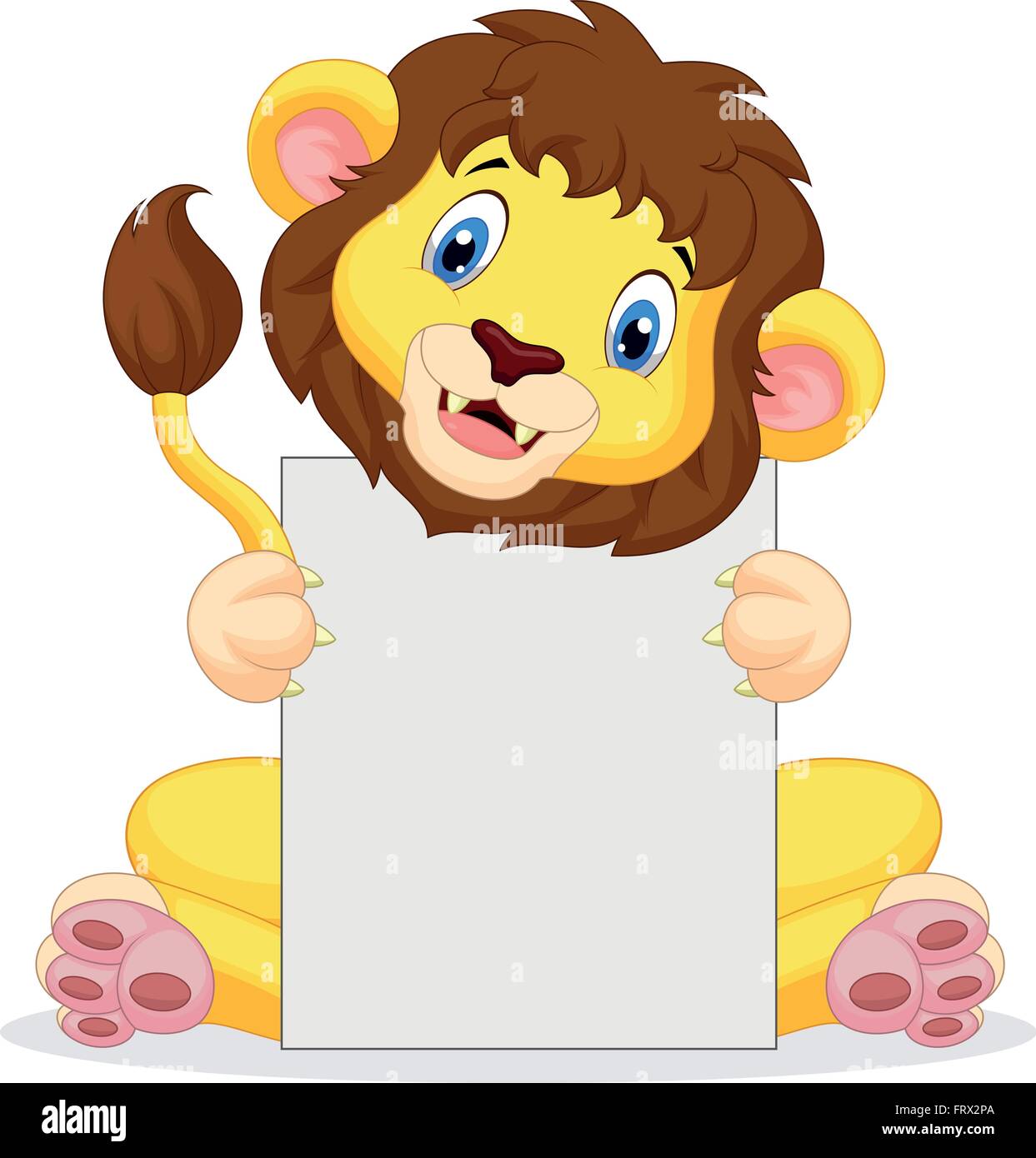 Funny Lion Cartoon Blank Sign High Resolution Stock Photography and ...