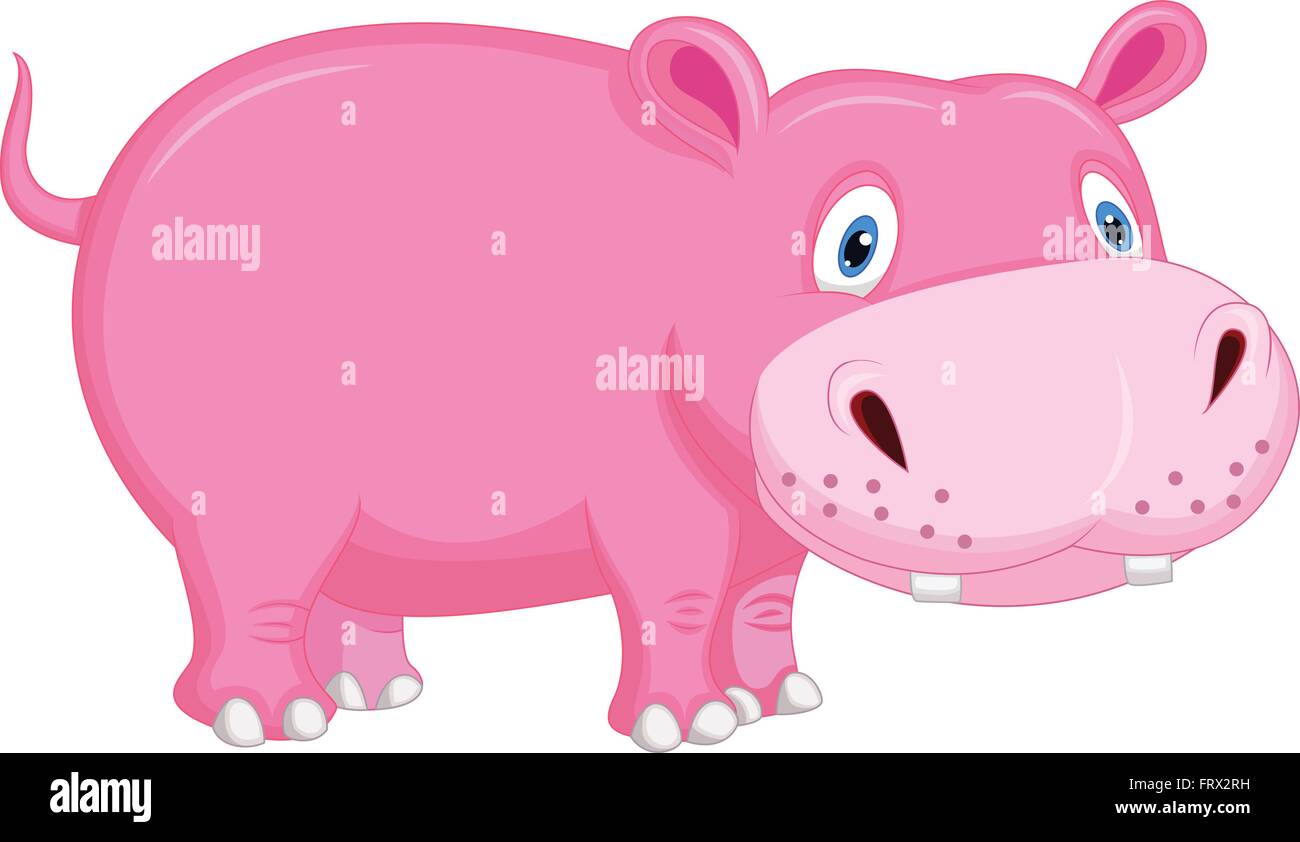 Cute hippo cartoon Stock Vector Image & Art - Alamy