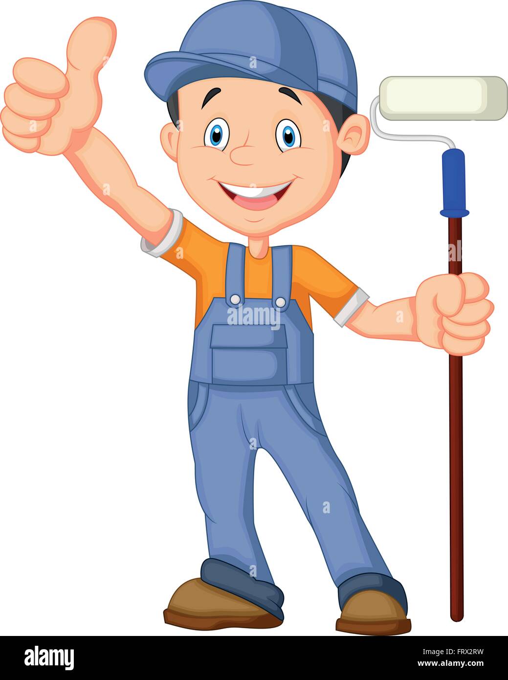 Cartoon painter giving thumb up Stock Vector Image & Art - Alamy
