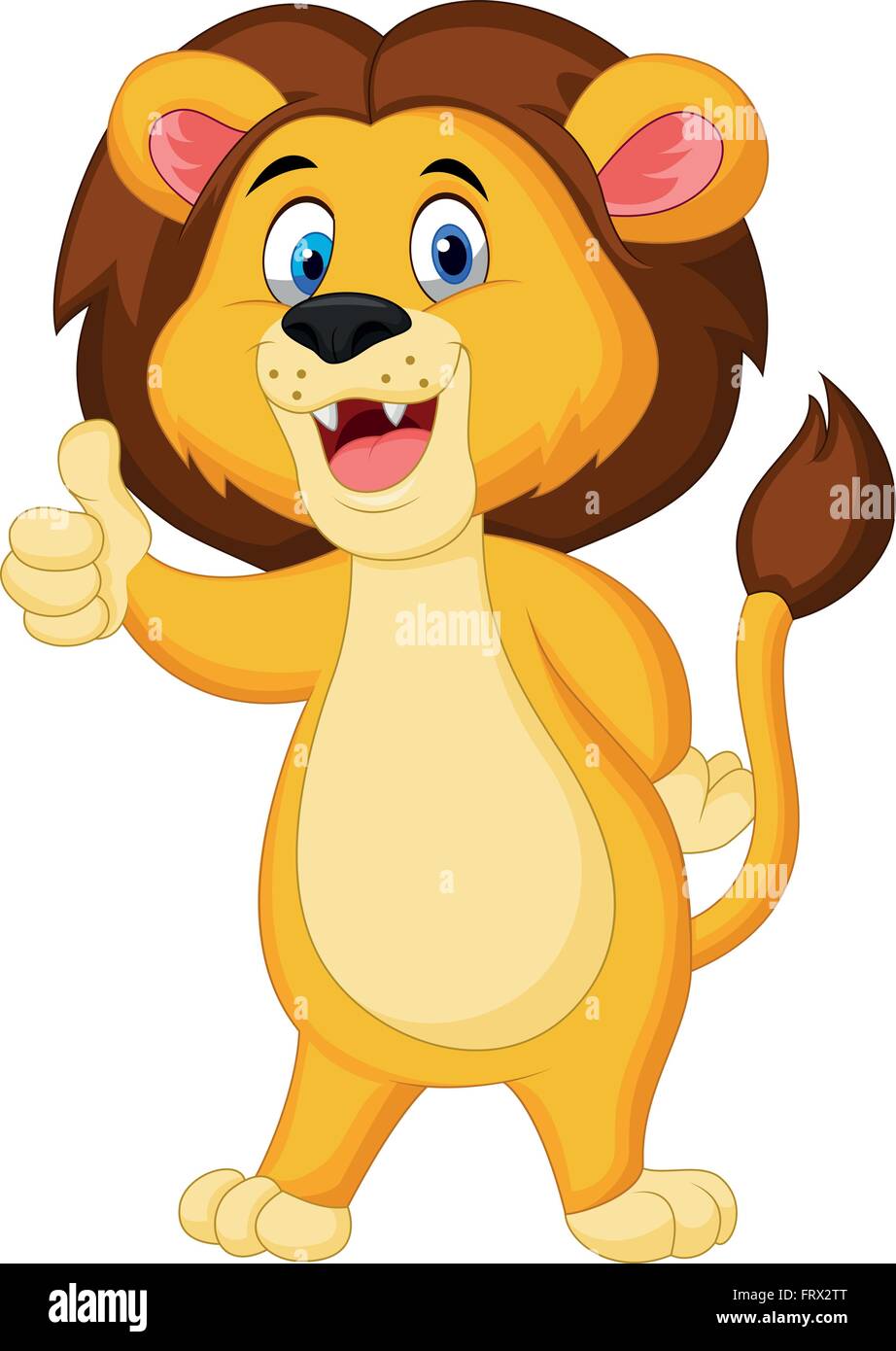 Cute lion giving thumb up Stock Vector Image & Art - Alamy