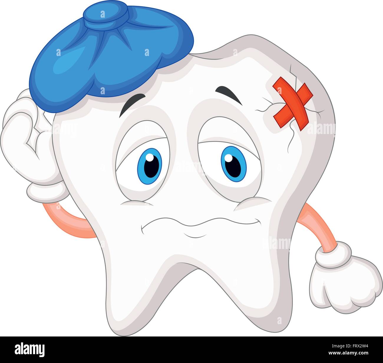 Sick tooth cartoon Stock Vector Image & Art - Alamy