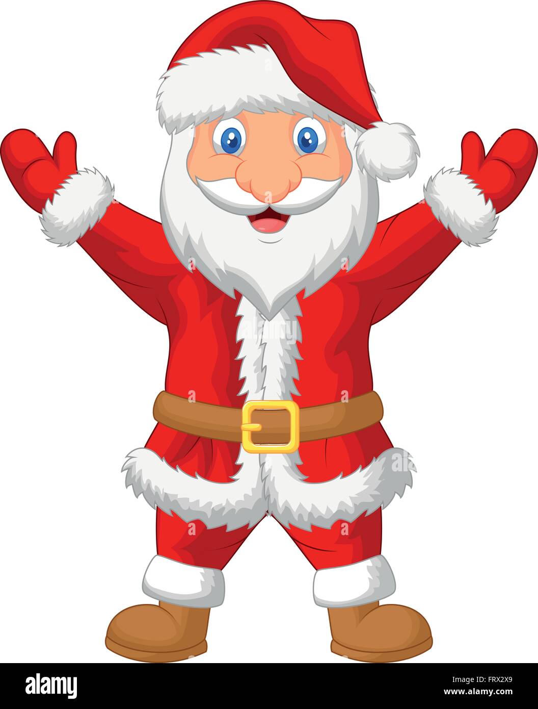 Santa cartoon waving Stock Vector Image & Art - Alamy