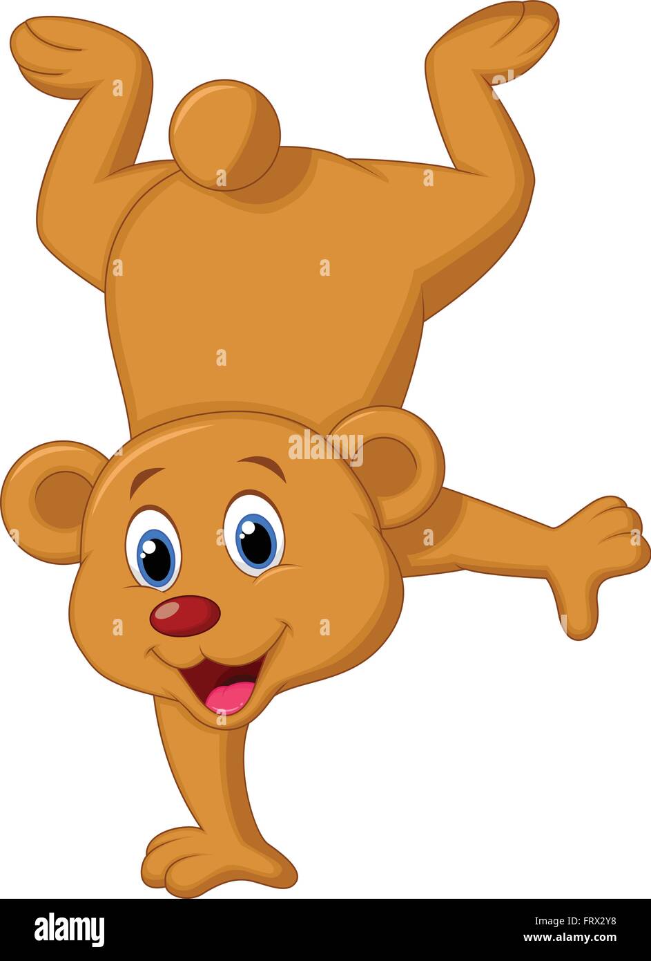 Panda cartoon standing on its hand Stock Vector Image & Art - Alamy