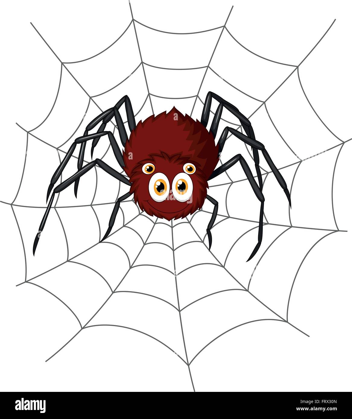 Cute Spider And Web Clipart