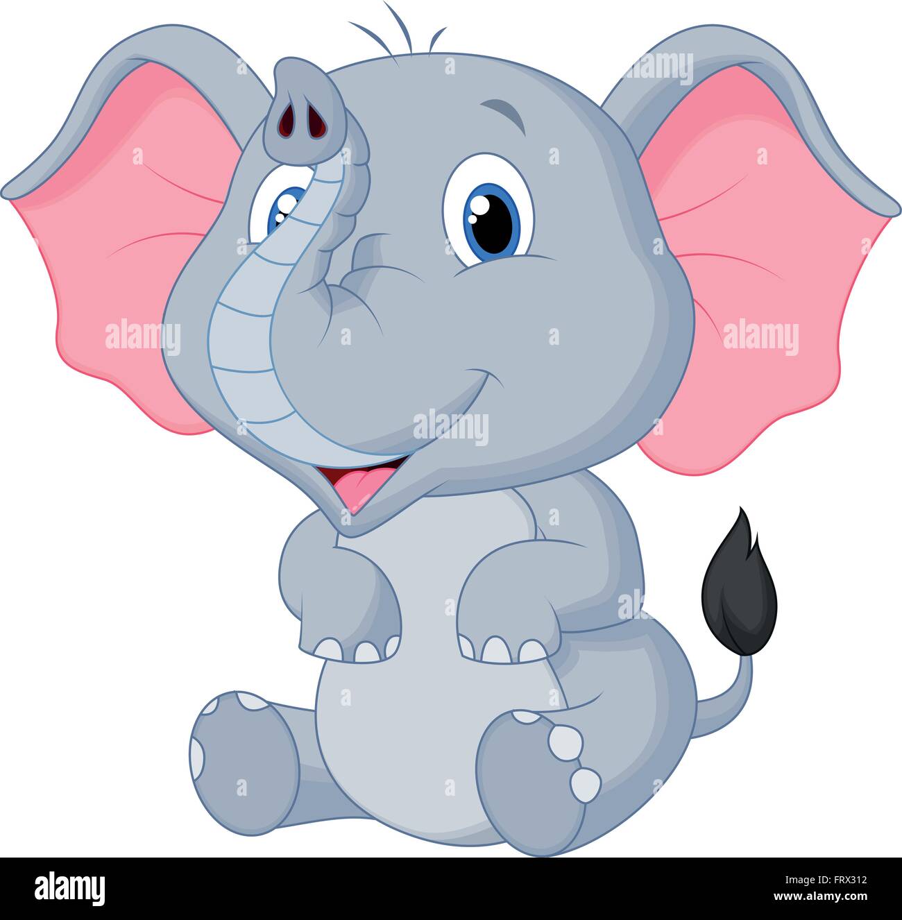 Cute baby elephant cartoon Stock Vector Image & Art - Alamy