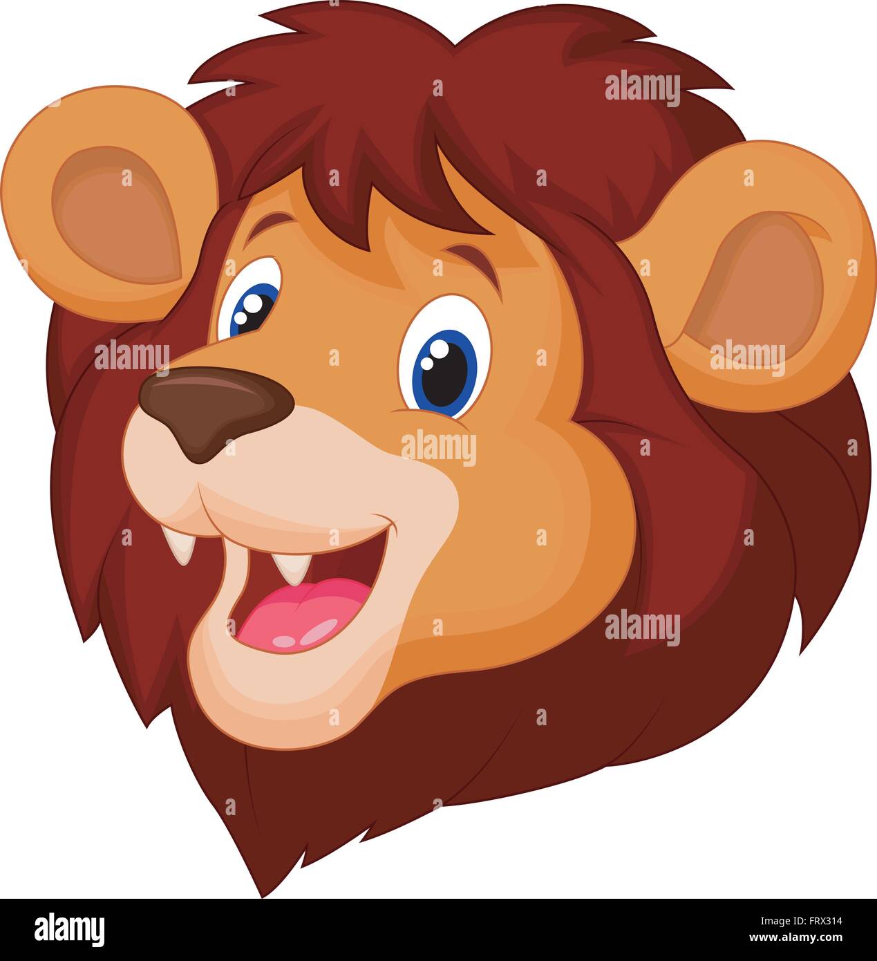 Scary lion painting Stock Vector Images - Alamy