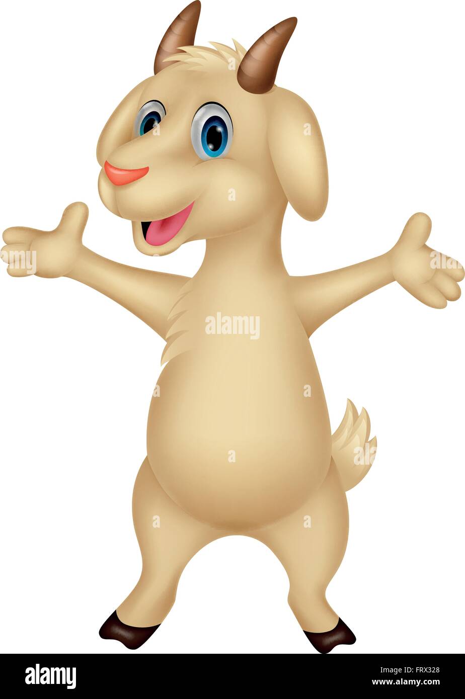 Cute goat cartoon Stock Vector Image & Art - Alamy