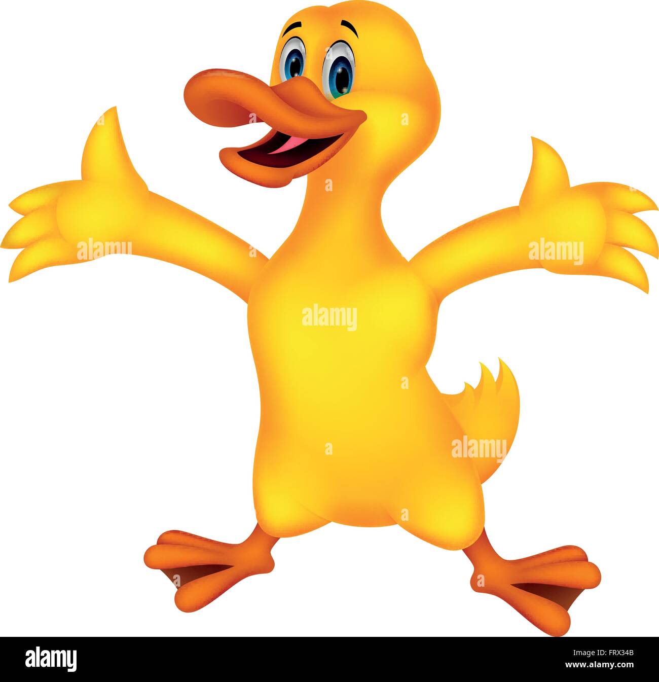 Cute duck cartoon waving Stock Vector Image & Art - Alamy