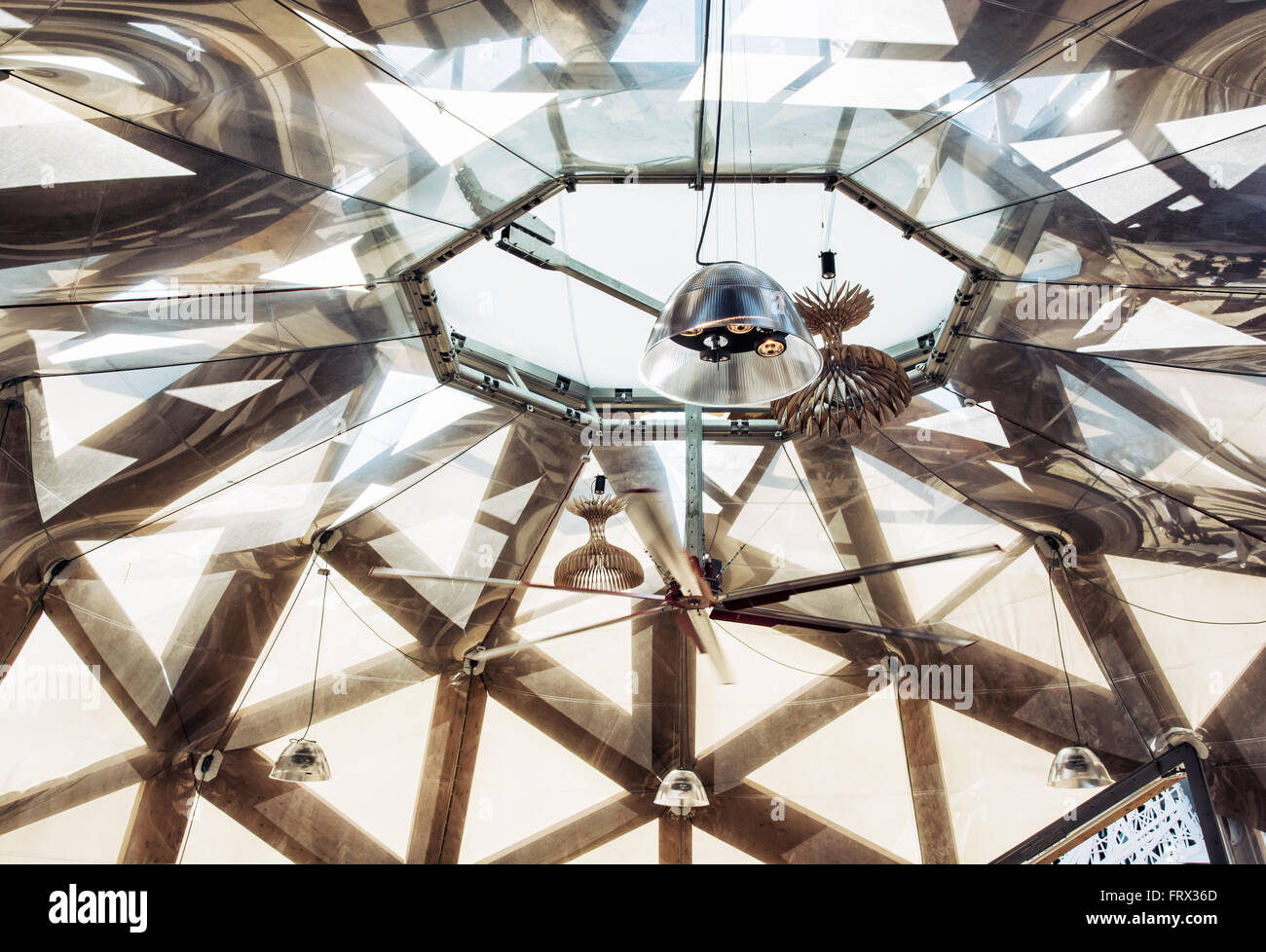 Futuristic ceiling with modern lighting hi-res stock photography and ...