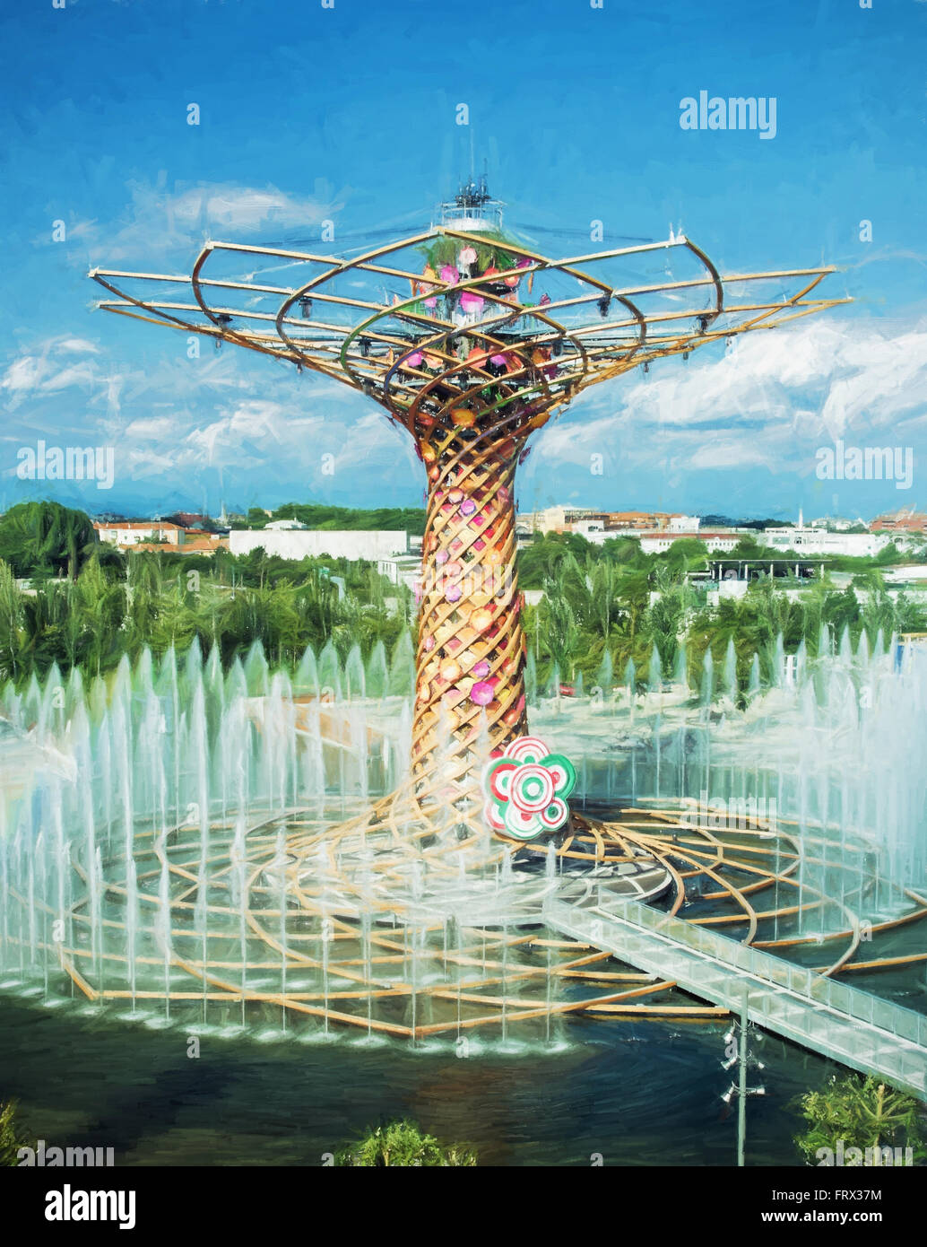 Tree of life at exhibition Expo Milano 2015. The masterpiece to the ...