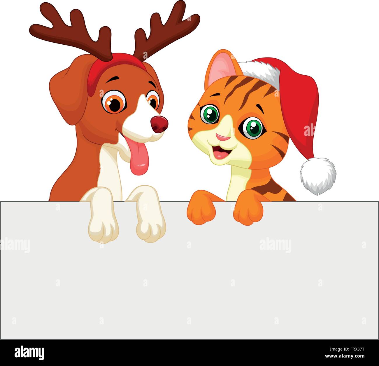 Cute baby dog santa Stock Vector Images - Alamy