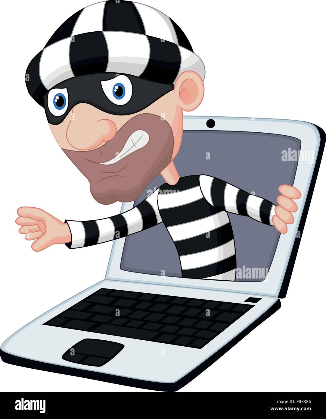 Man computer crime information Stock Vector Images - Alamy