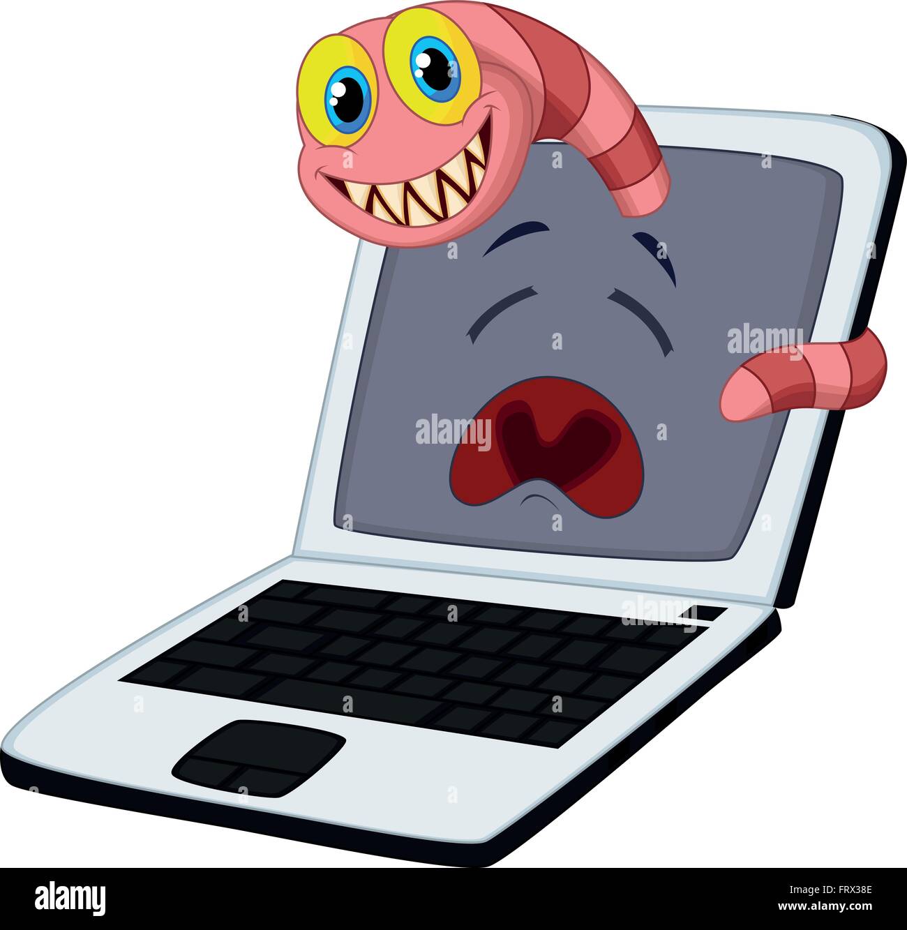 Worms breaks into a computer Stock Vector Image & Art - Alamy
