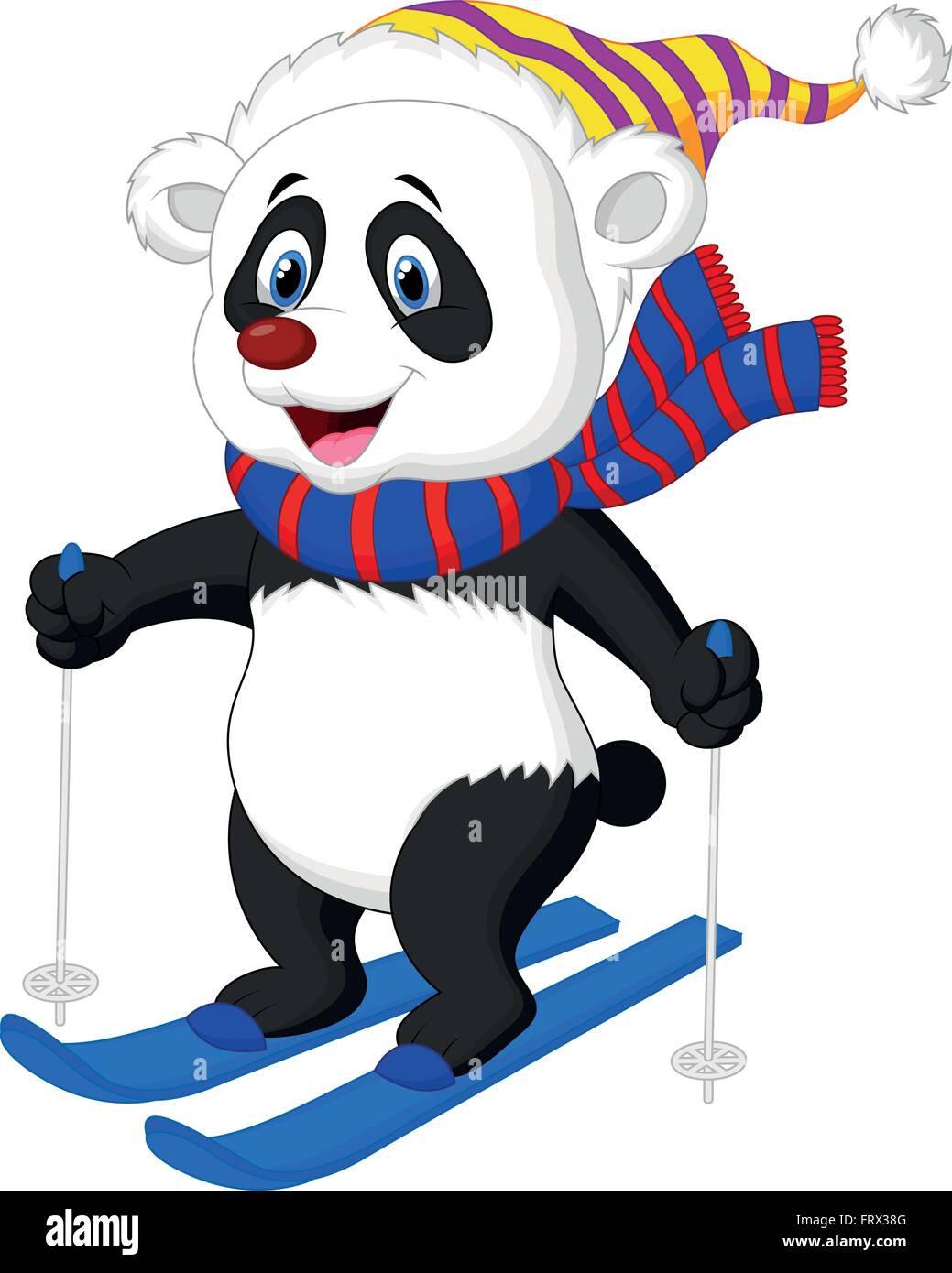 Zoo christmas panda Stock Vector Images - Alamy