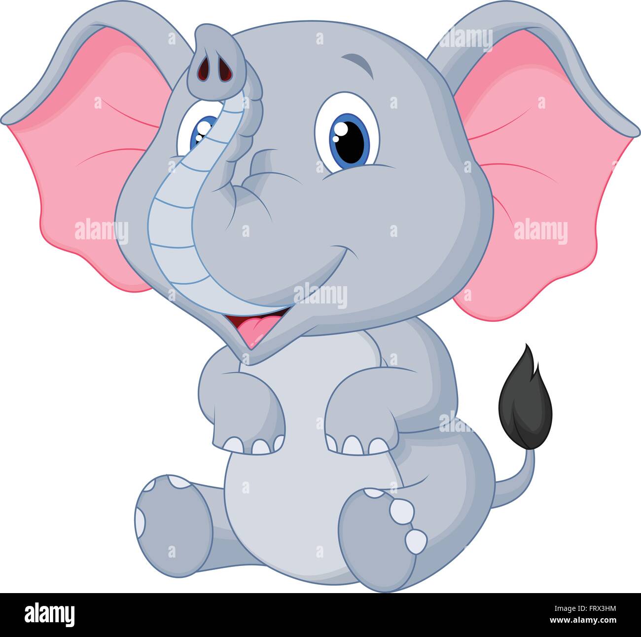 Cute baby elephant cartoon Stock Vector Image & Art - Alamy