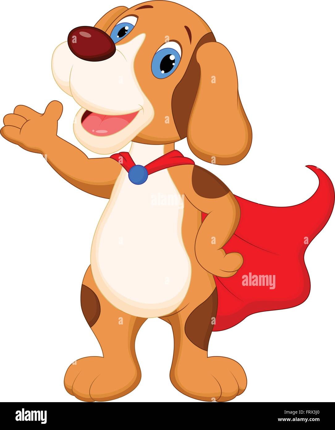 Cute super dog cartoon presenting Stock Vector Image & Art - Alamy