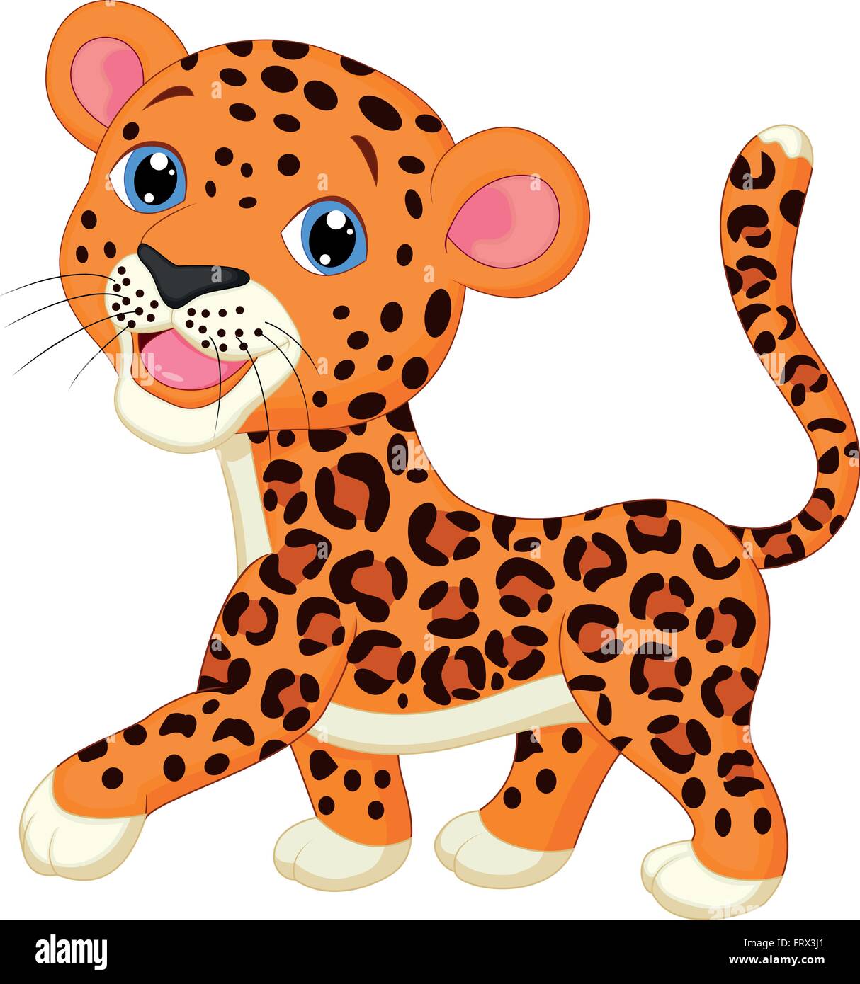 Cute leopard cartoon Stock Vector Image & Art - Alamy