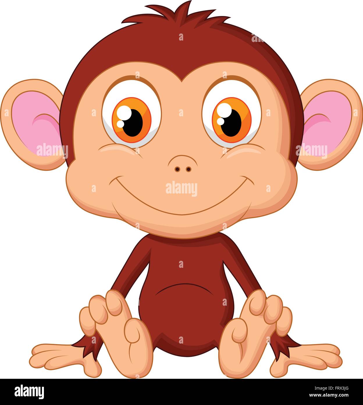 Cute monkey cartoon Stock Vector Image & Art - Alamy