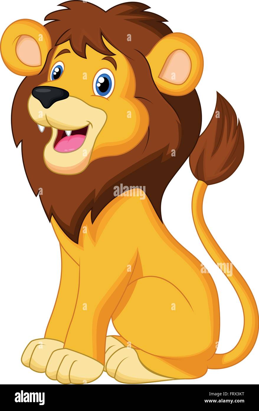 Lion cartoon sitting Stock Vector Image & Art - Alamy