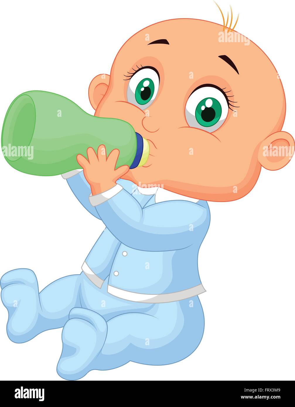 Baby boy drinking milk Stock Vector Image & Art - Alamy
