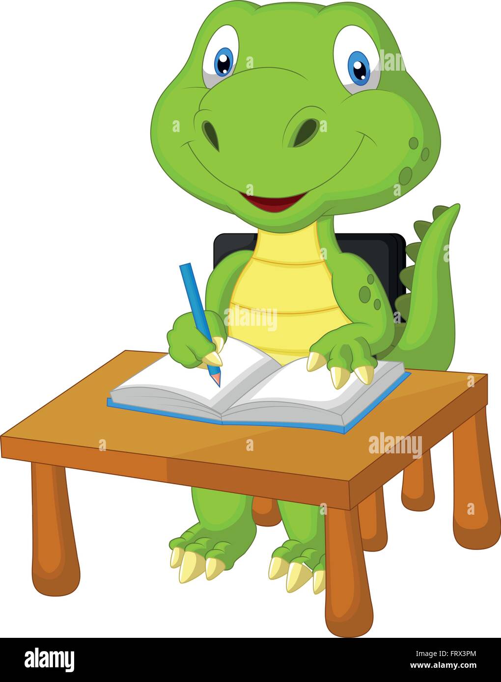Cute dinosaur studying Stock Vector Image & Art - Alamy