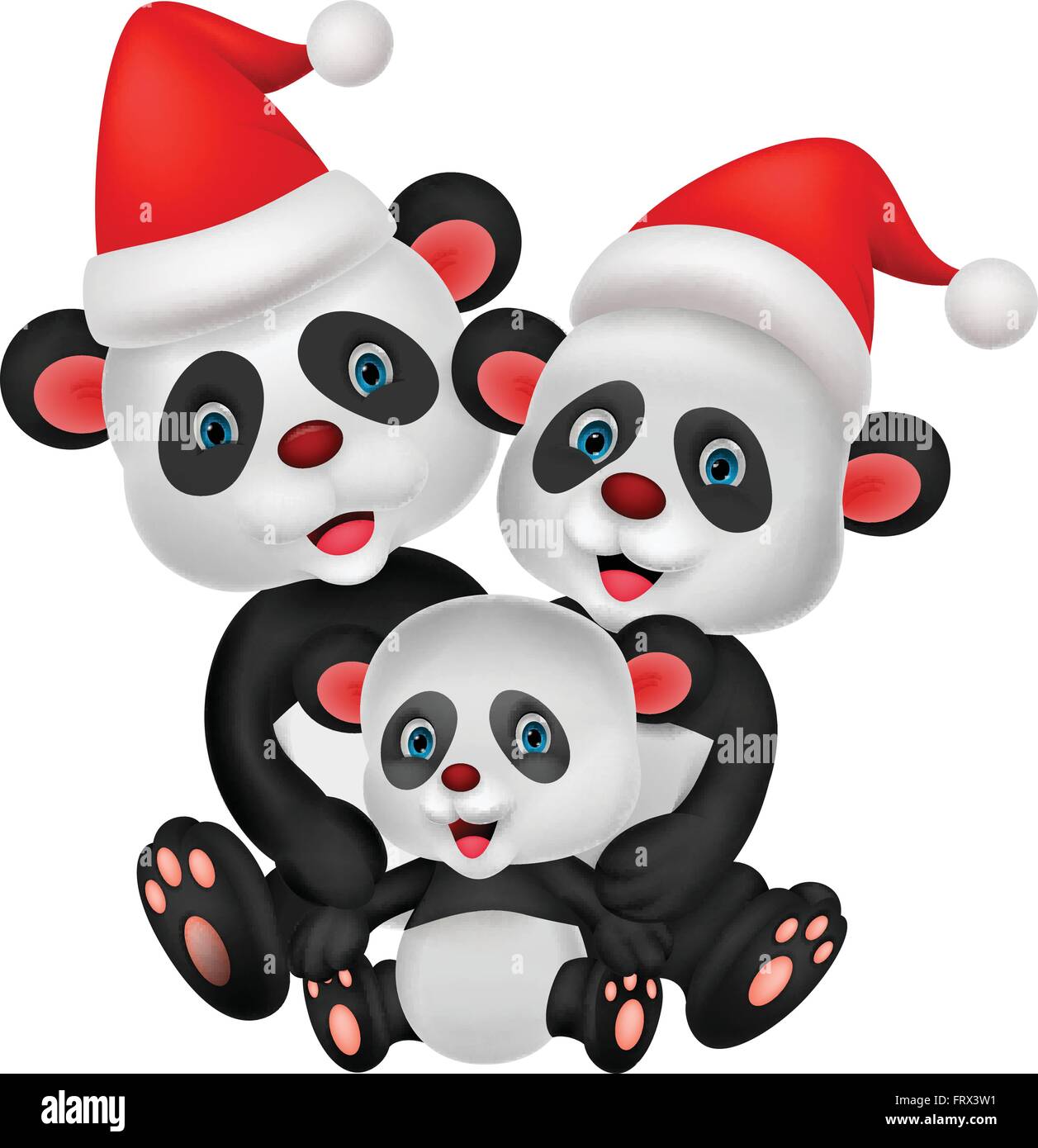 Cute panda cartoon family Stock Vector Image & Art - Alamy